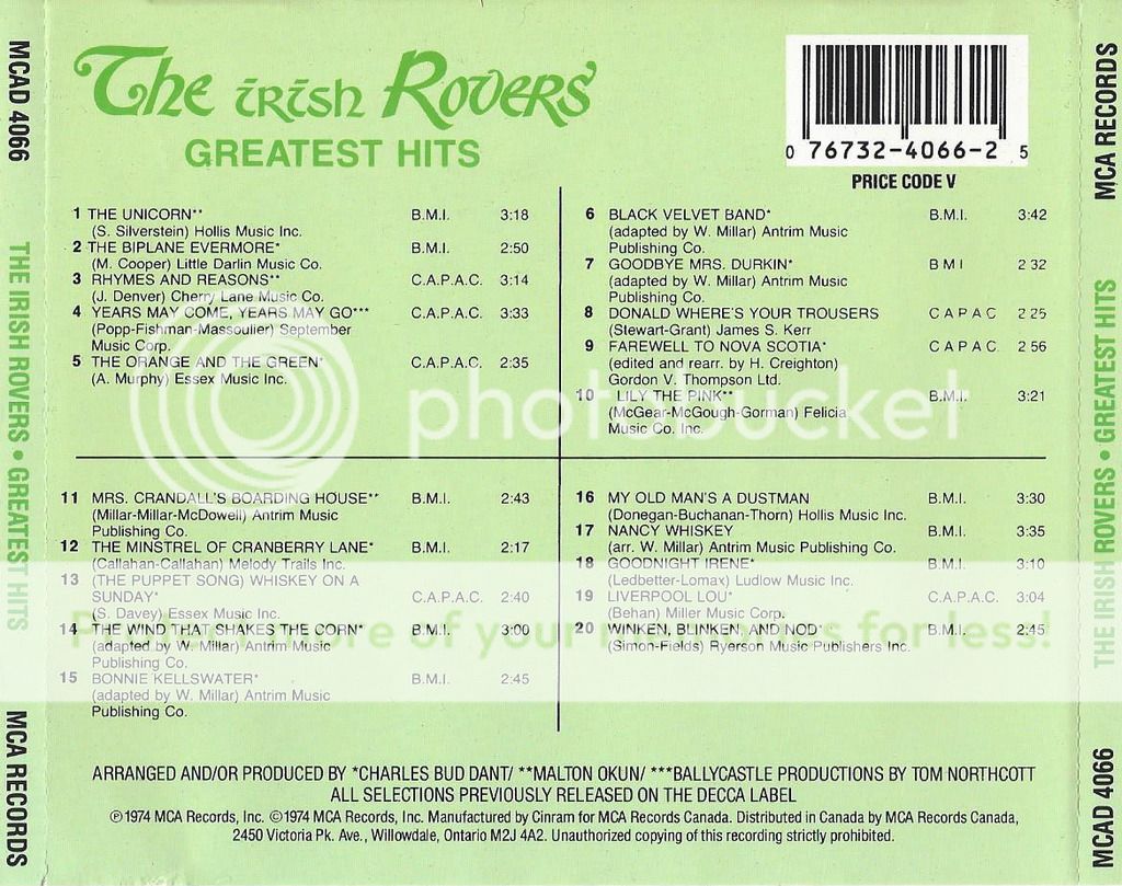 Irish Rovers | Page 4 | Steve Hoffman Music Forums